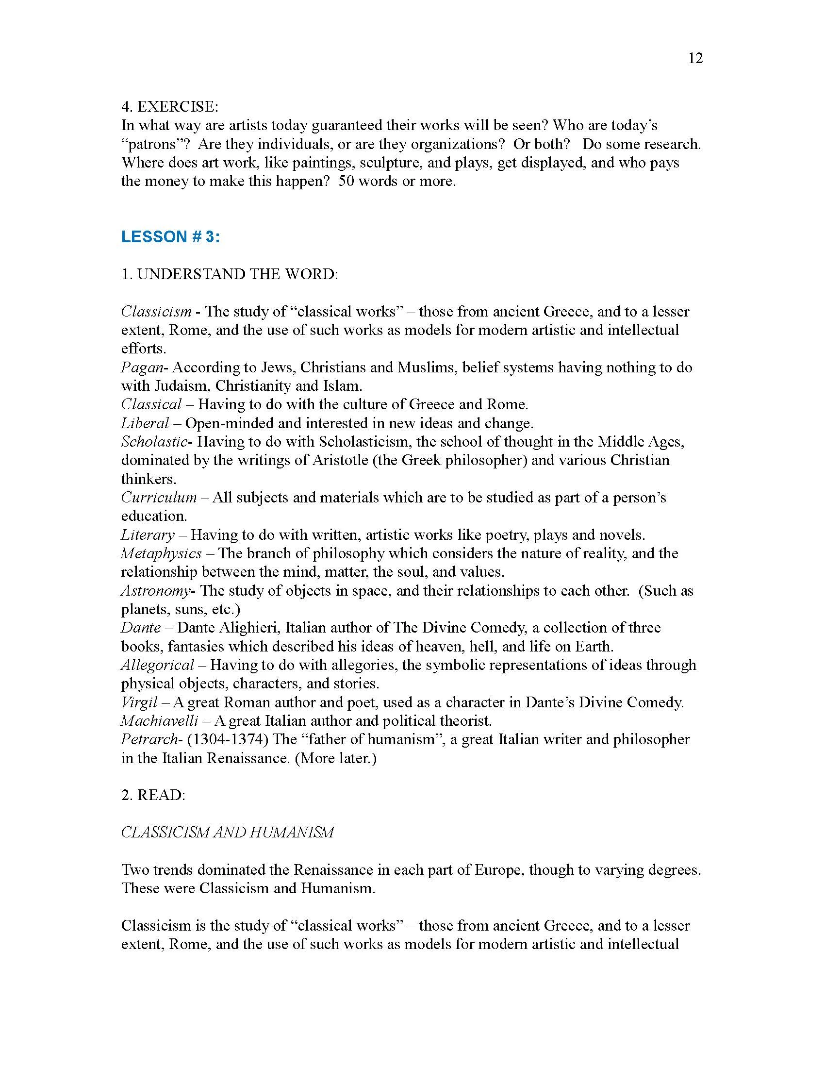 Step 4 - History 6 - The Three R's (The Reformation, Renaissance and ...