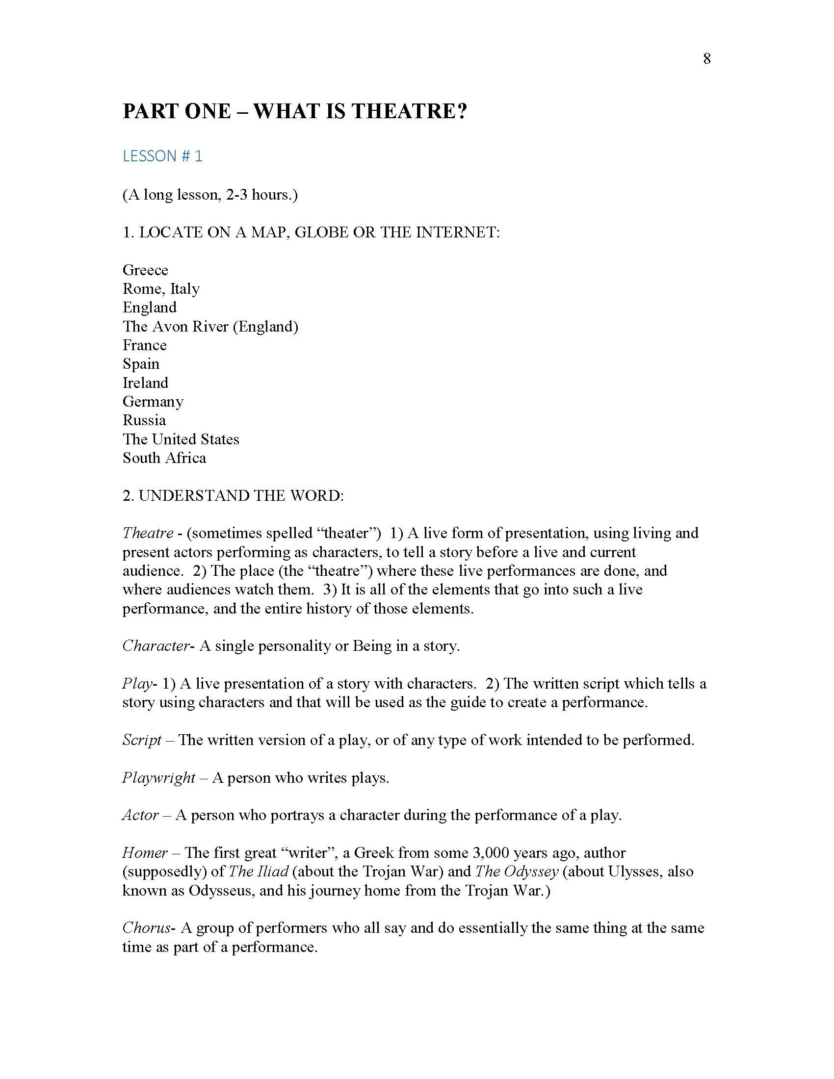 Creative Writing Playwriting - A Master's Course — Steps