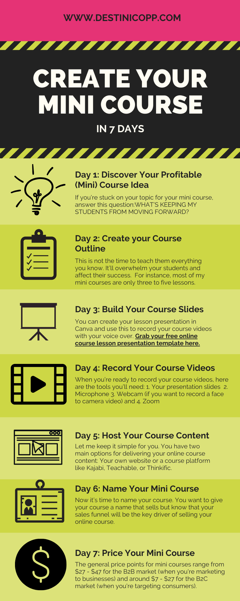 Create Your Mini Course (aka tiny offer) in 7 Days — Destini Copp ...