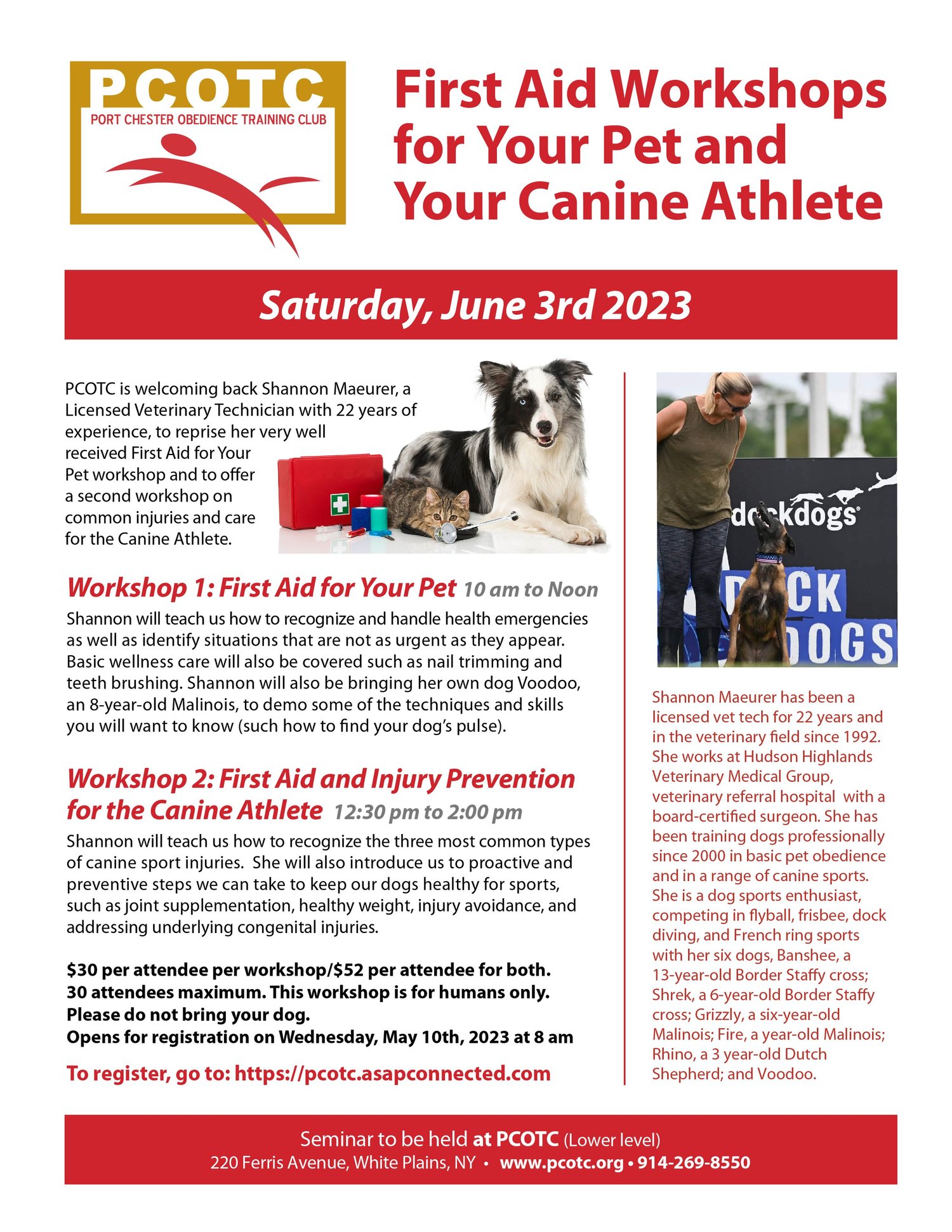 PCOTC Dog Training Events, seminars, lectures — Port Chester Obedience ...