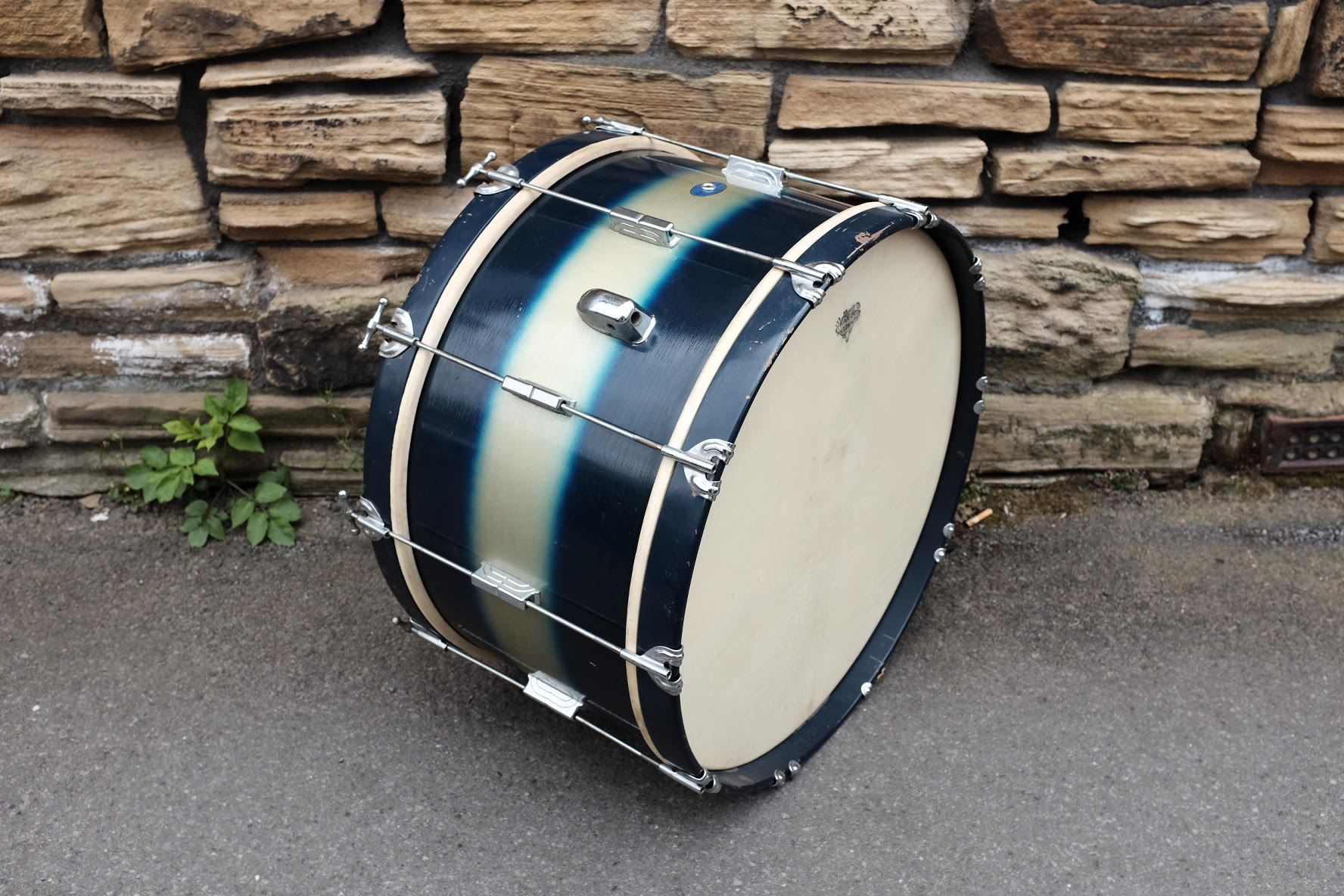 May 1961 Leedy 'The Combo' 22x12" Blue & Silver Duco Bass Drum — JOE ...