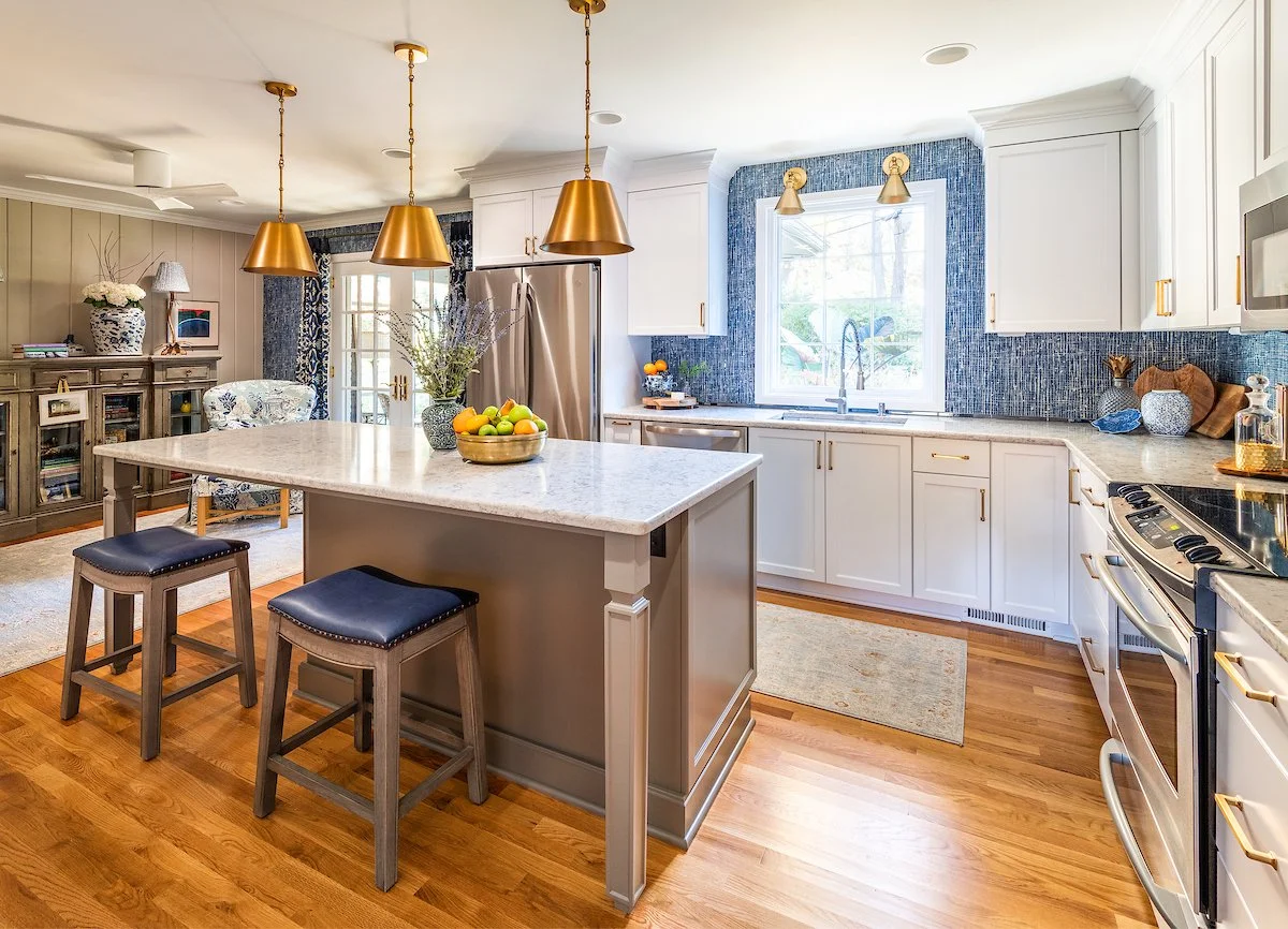 Bright & Blue Kitchen In Stratford Hills — Custom Kitchens