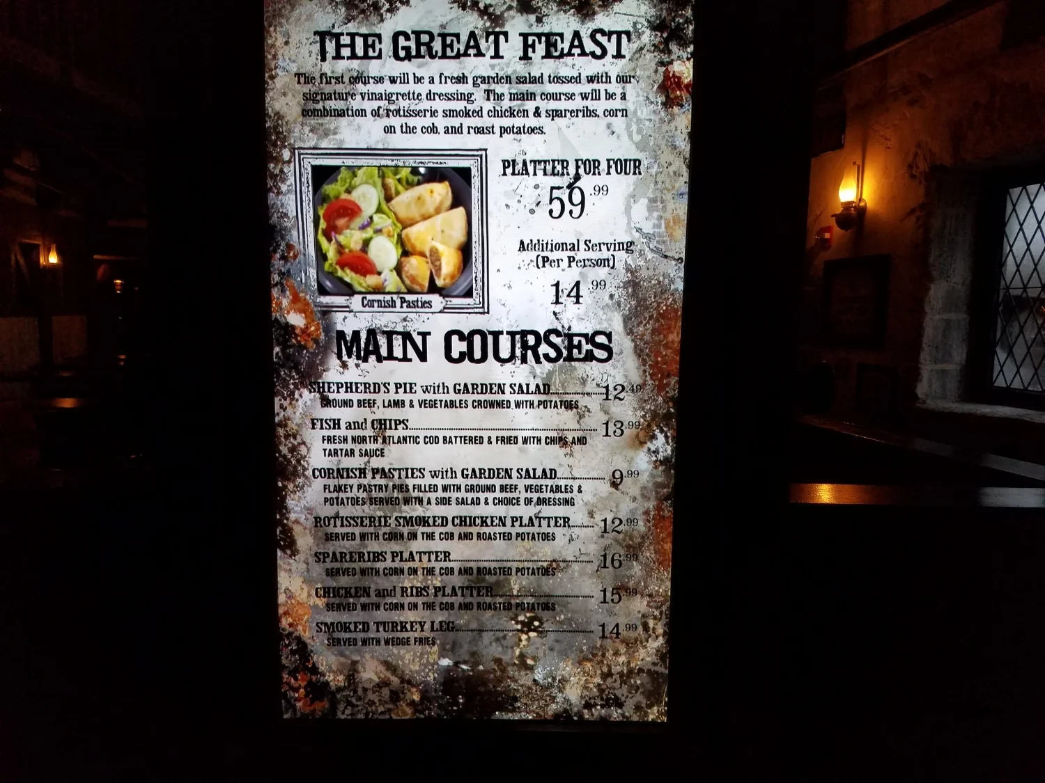 Harry Potter Feast Menu