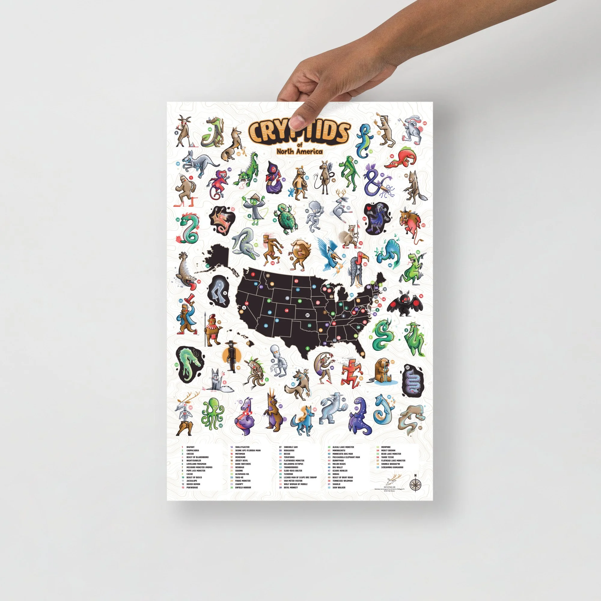 Cryptids of North America Poster — Mattgyver