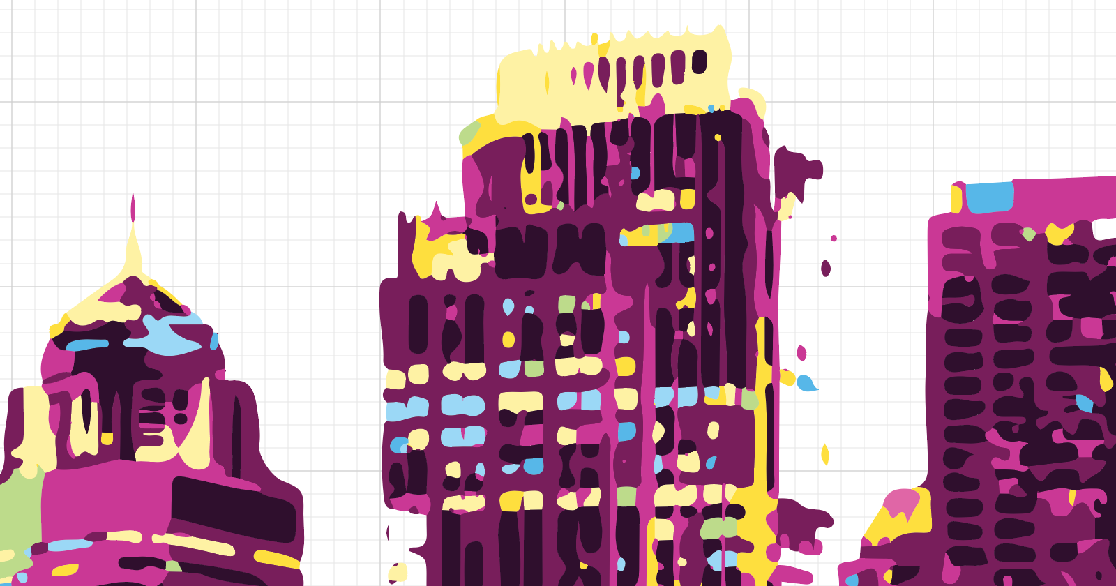 Synthwave Pixel Art Skyline — Mattgyver