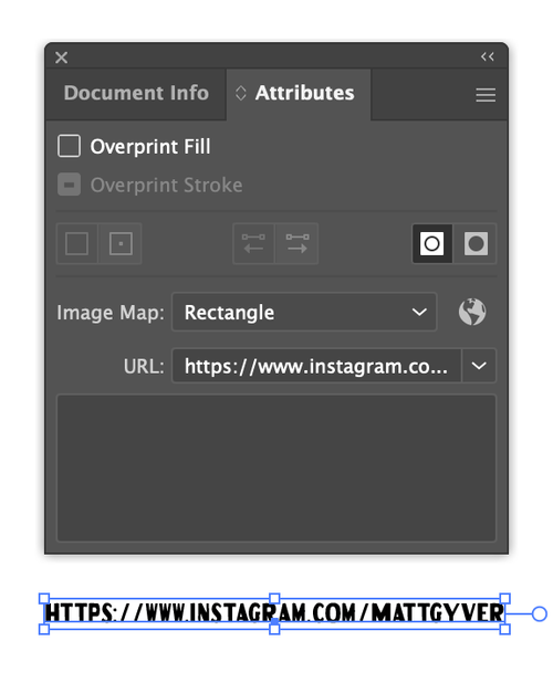 Making URLs in Illustrator behave like links in a PDF — Mattgyver