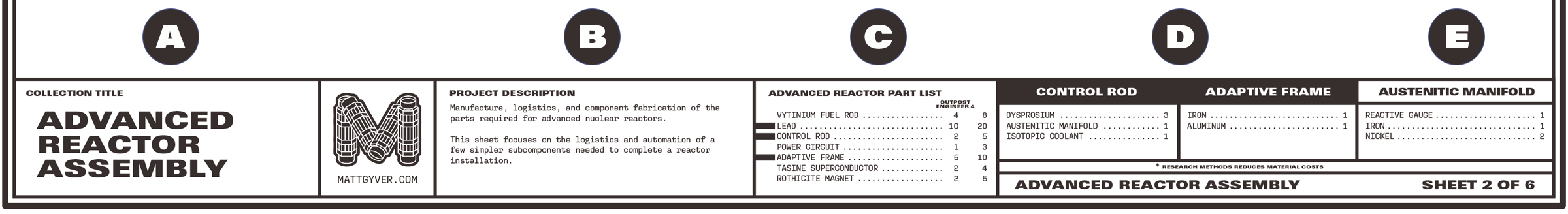 Starfield Manufacturing Flow Diagrams — Mattgyver