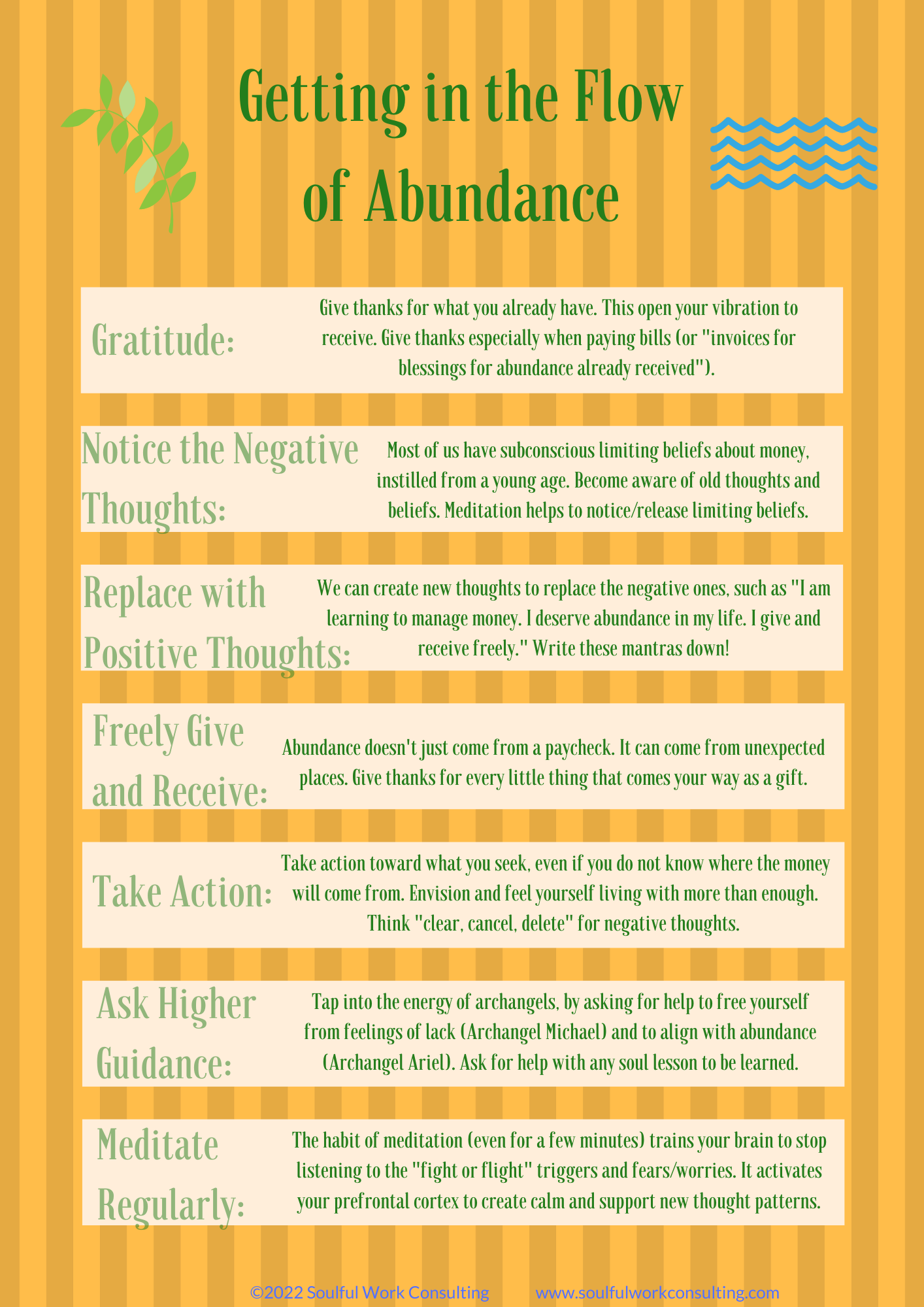 Getting in the Flow of Abundance graphic — Soulful Work Intuitive ...