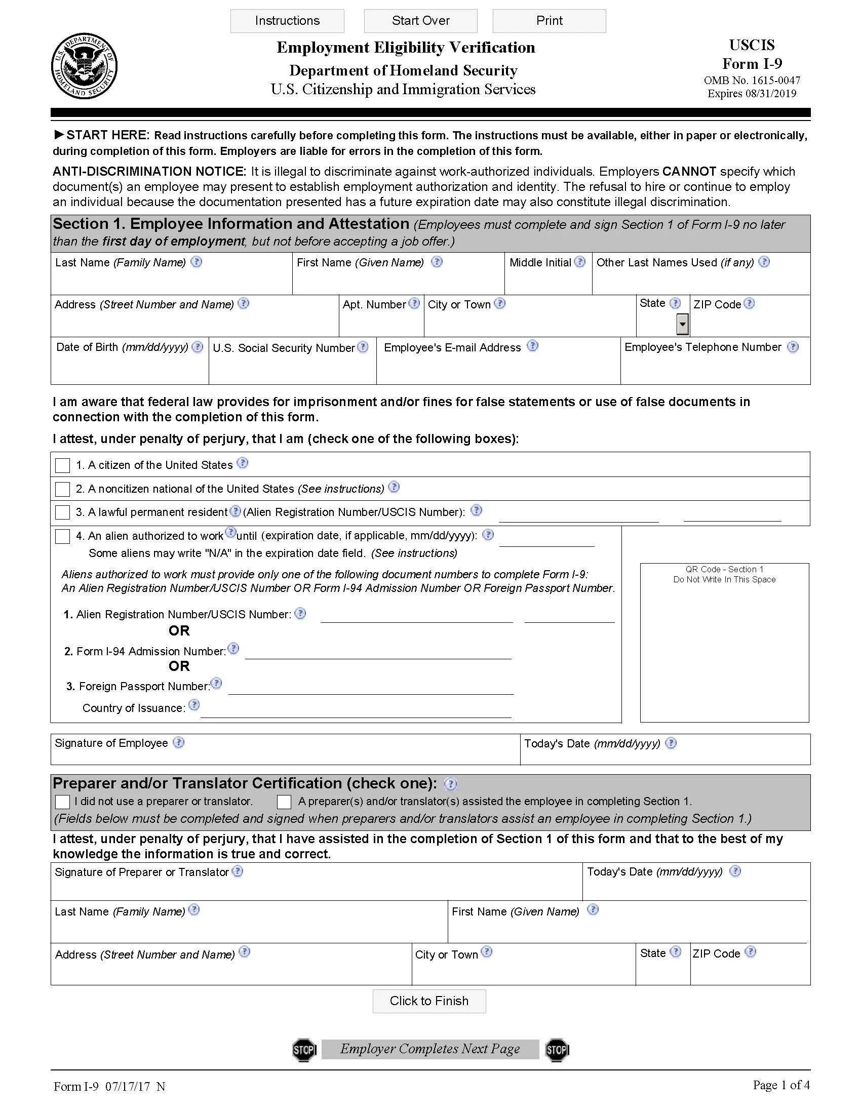 Starting September 18, 2017: Employers Must Use the New Form I-9