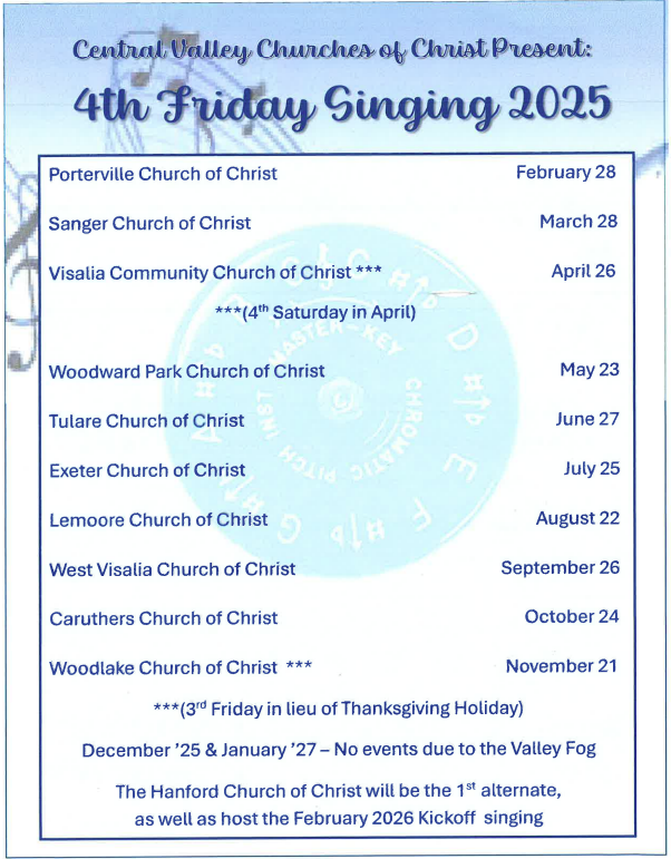 Events — Woodward Park church of Christ