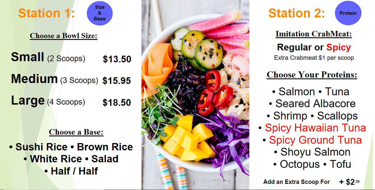 Menu — The Poke Place