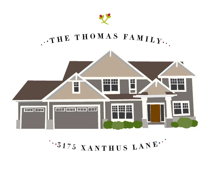 Custom House Portrait Illustrations — JPress Designs