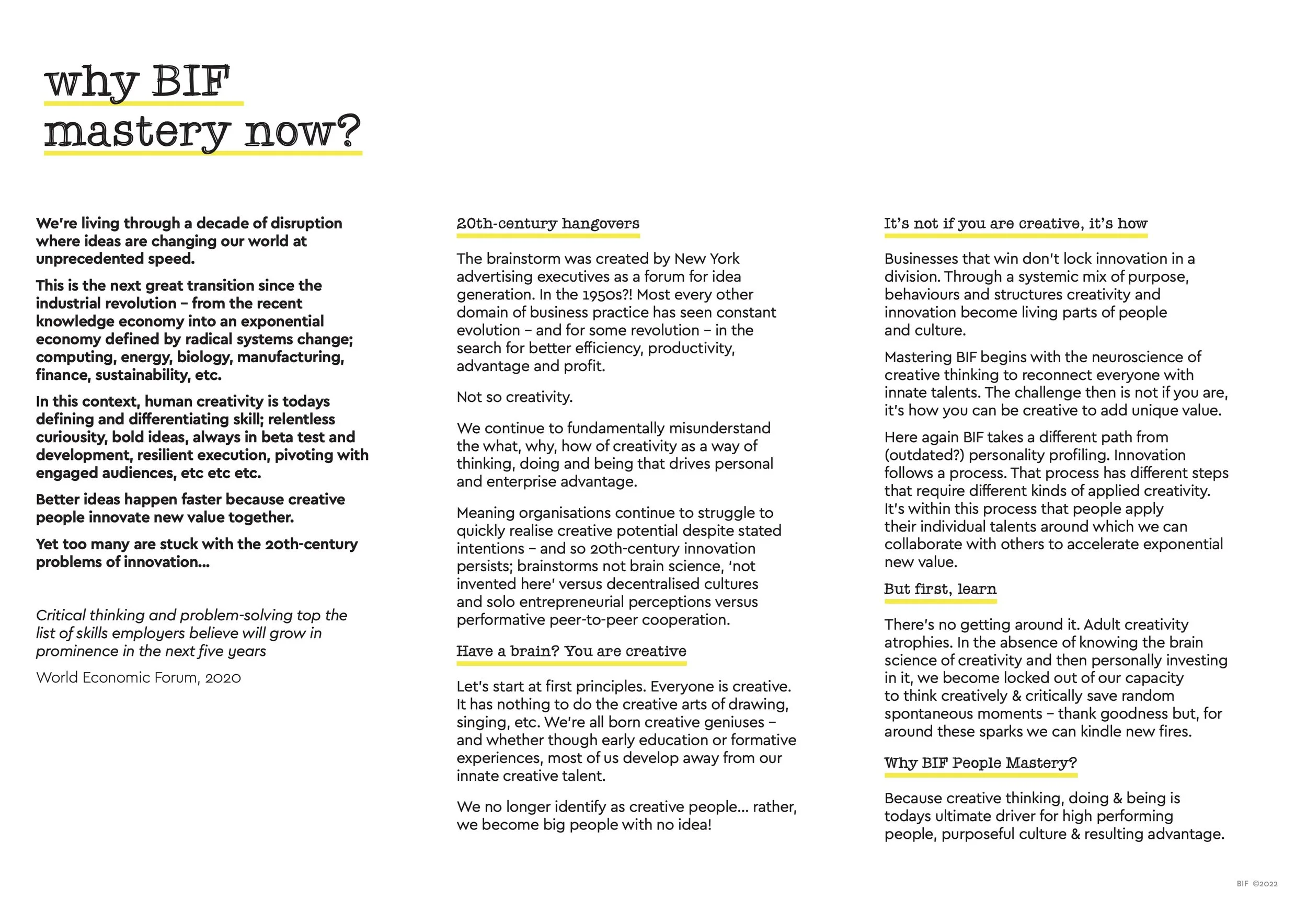 The BIF People Program - Enrol now — BetterIdeasFaster