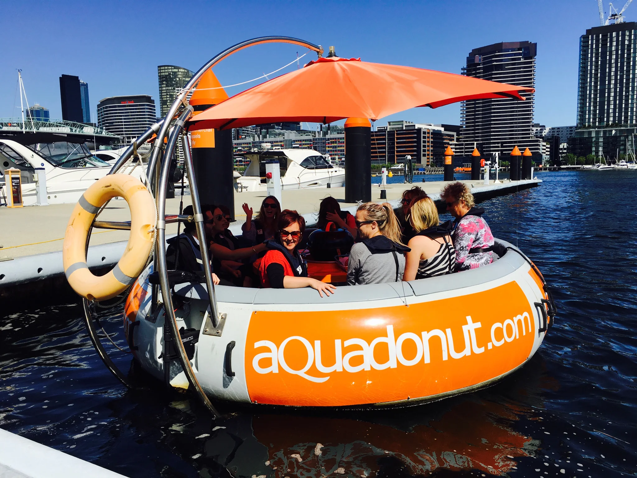 BBQ electric boat hire melbourne — Aqua Donut BBQ Boat Hire