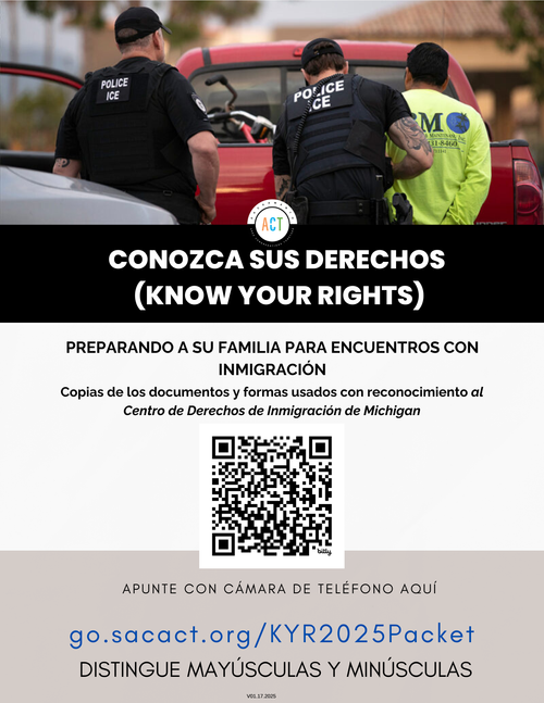 Conozca Sus Derechos/Know Your Rights — Sacramento ACT