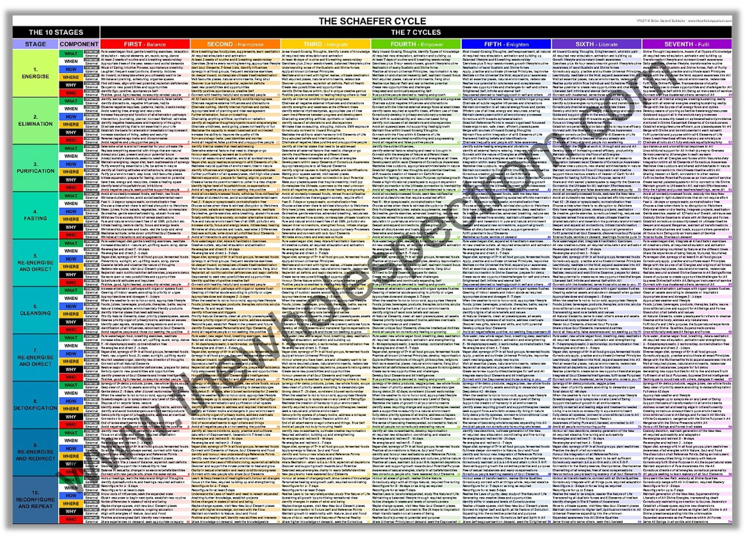THE SCHAEFER CYCLE WALLCHART - Sizes available: A1 and A2 — The Whole ...