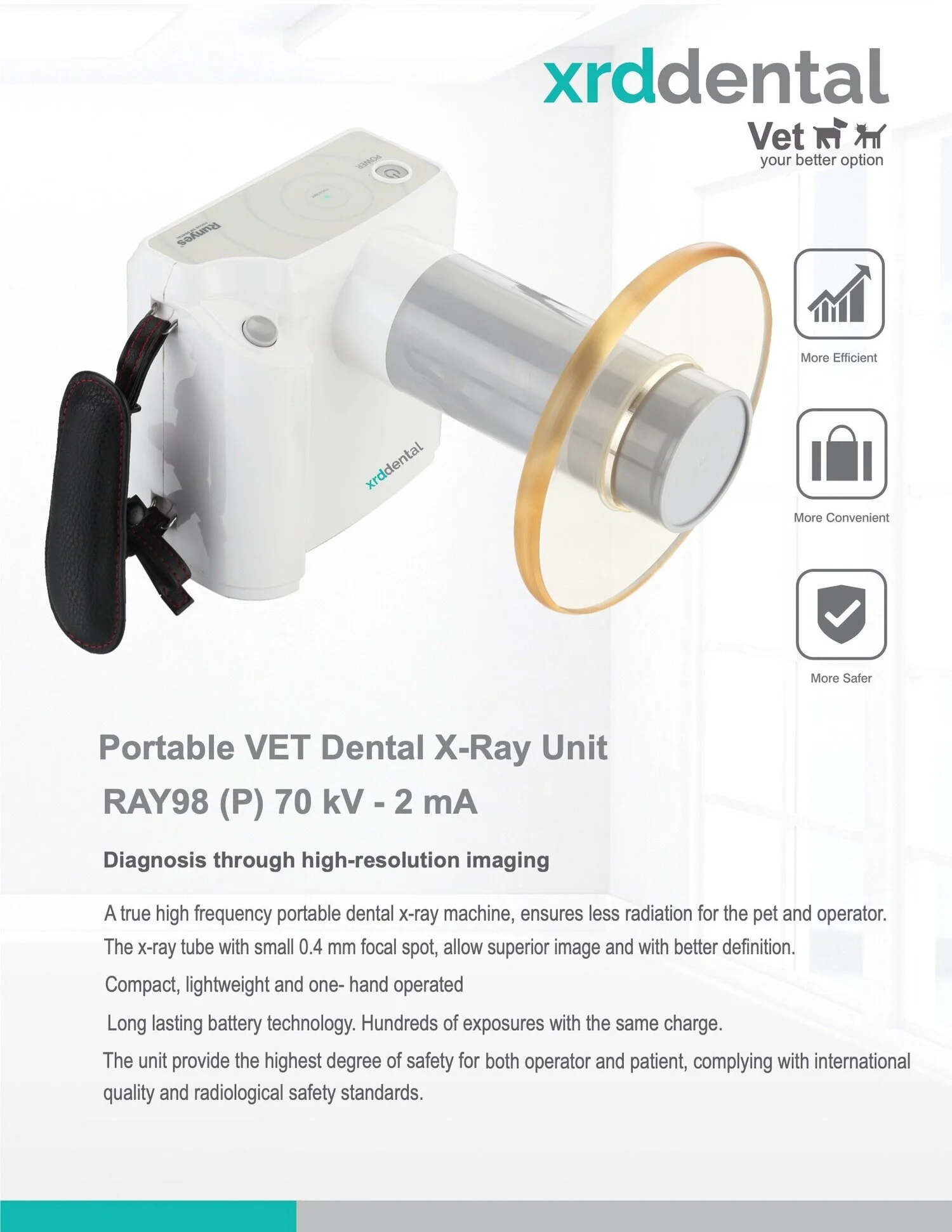 The Canon XRD Dental Portable X-Ray generator RAY98(P) VET