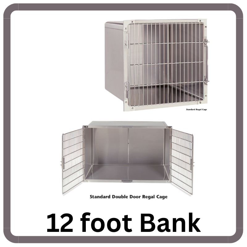 Stainless Steel Bank of Cages - 5, 10, 12 feet package.