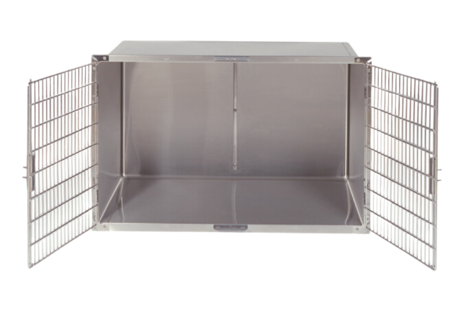 10-foot Bank Stainless Steel Cages with base and wheels