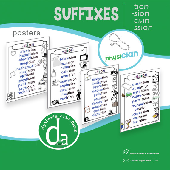 4 Vocabulary Posters for the tricky suffix 'shun' sound: -tion, -sion ...