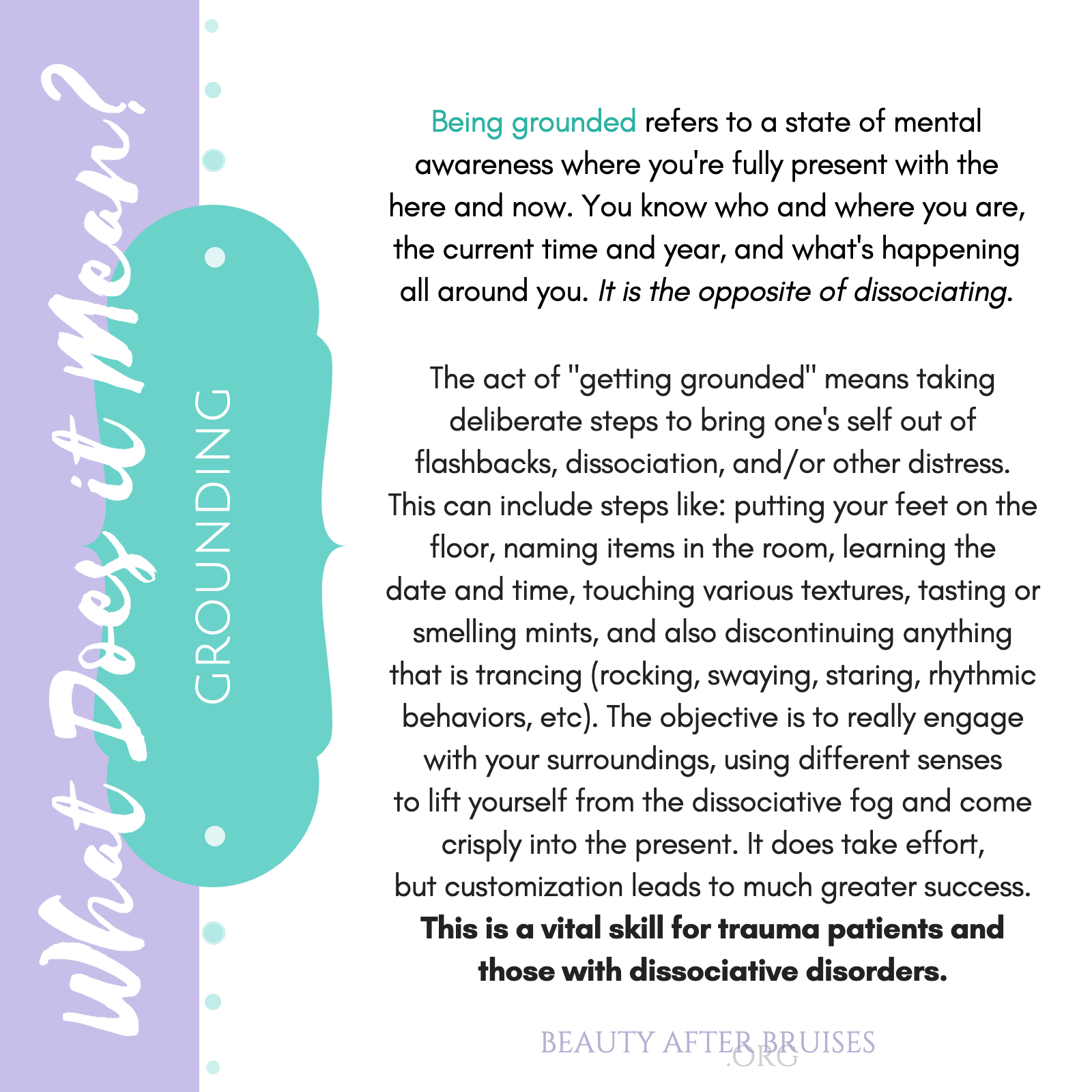 Grounding 101: Featuring 101 Grounding Techniques! — Beauty After Bruises