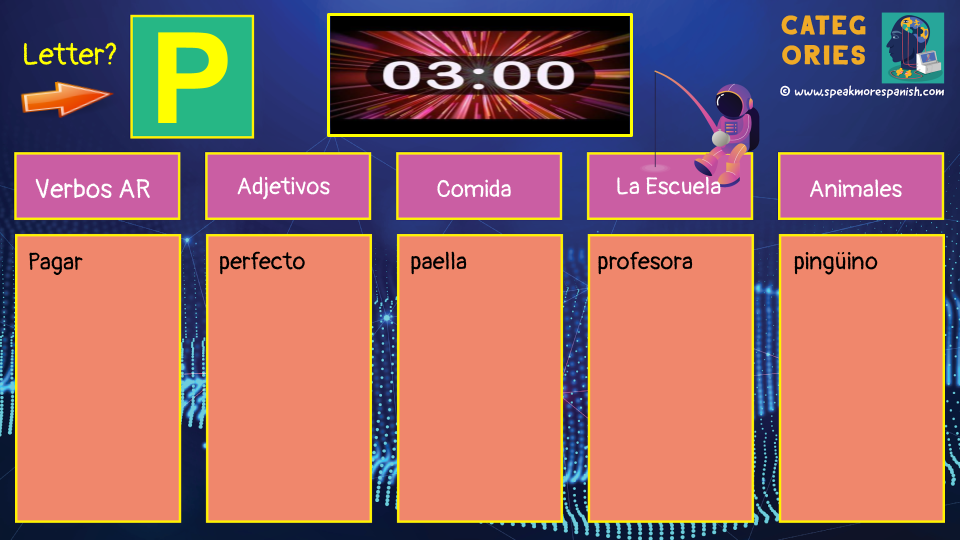 Free Spanish distance learning games — Speak More Spanish