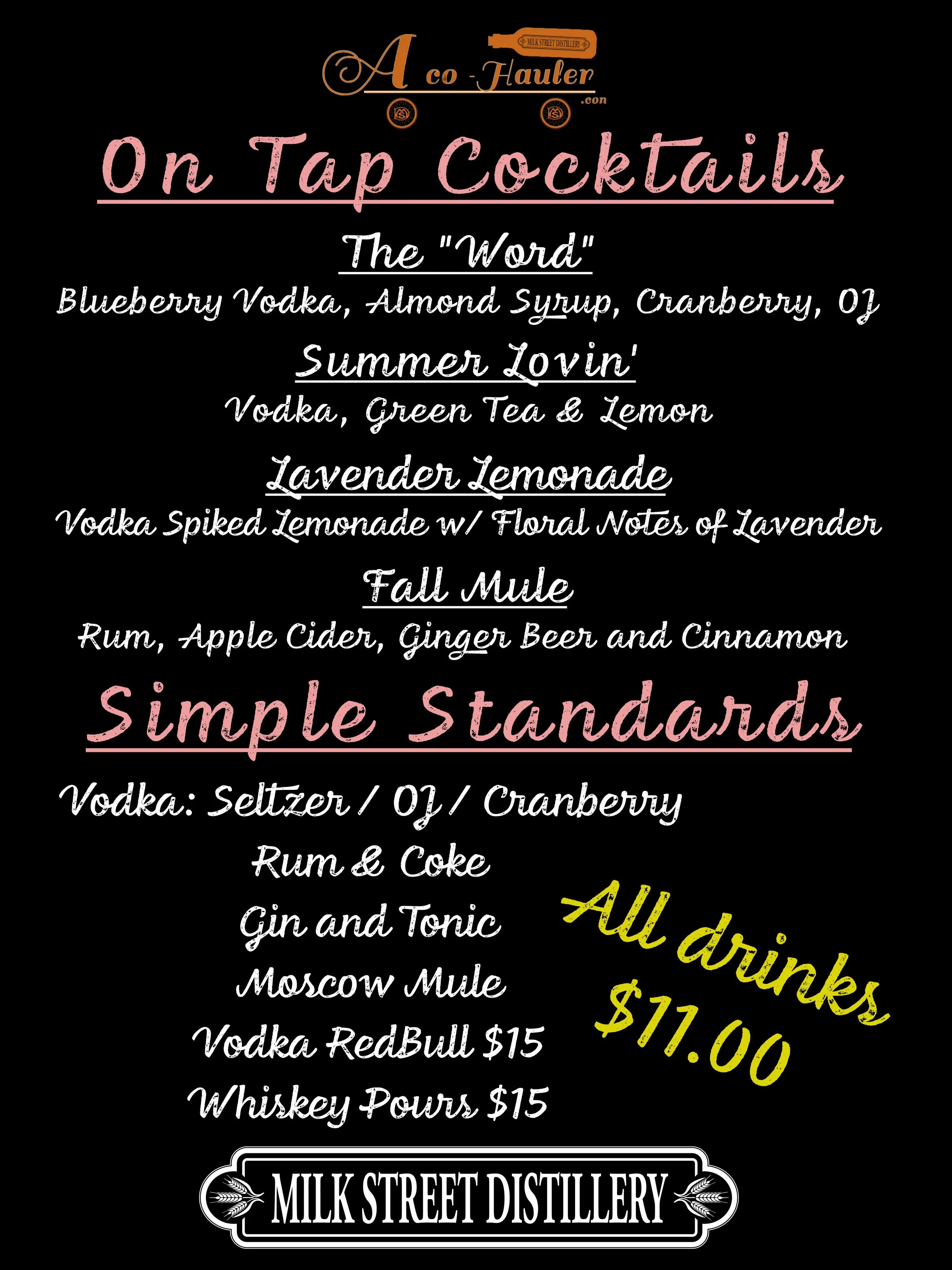 Alco-Hauler — Milk Street Distillery