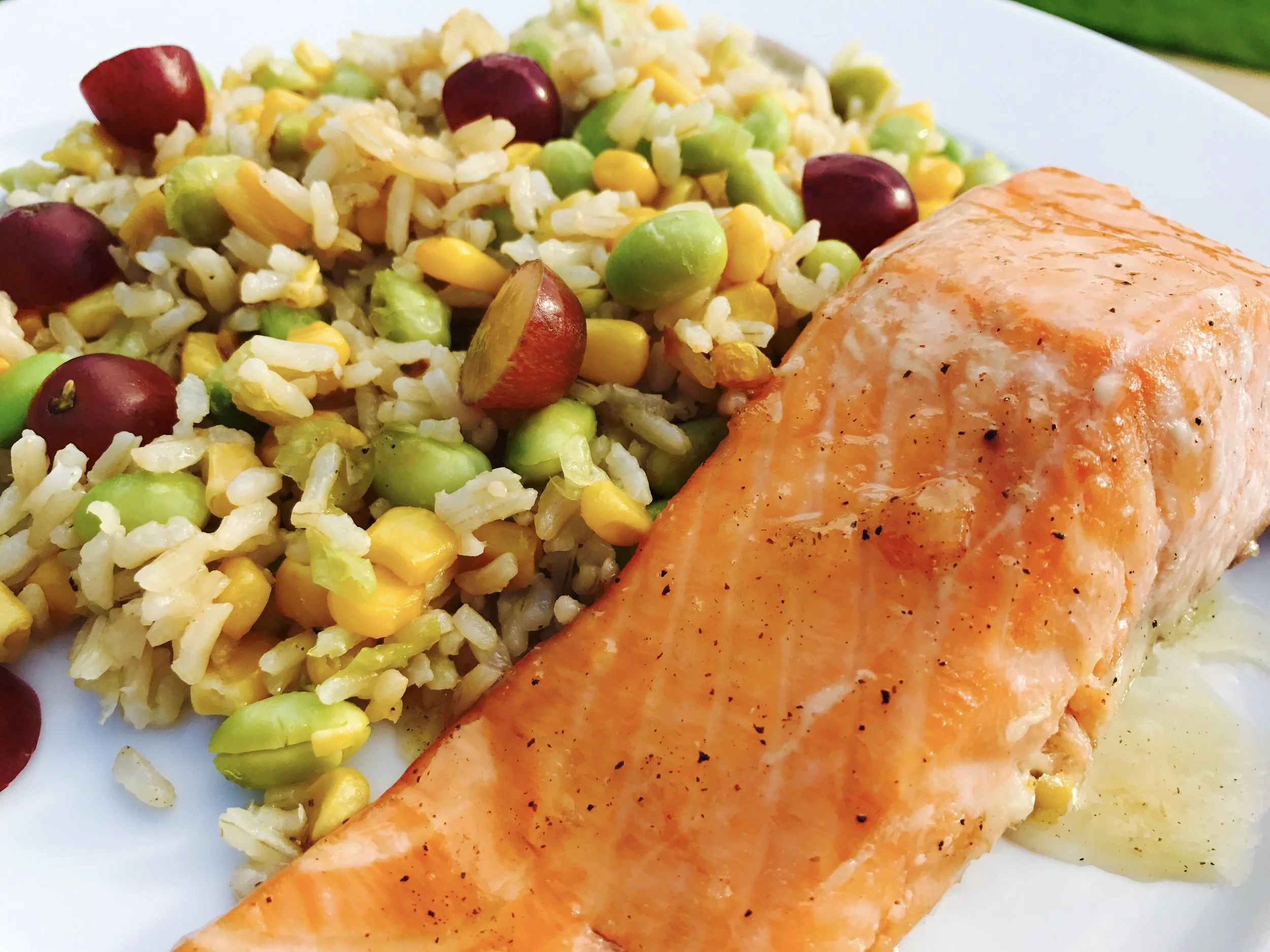 Citrus Honey Salmon with Brown Rice Pilaf — I Speak Mom