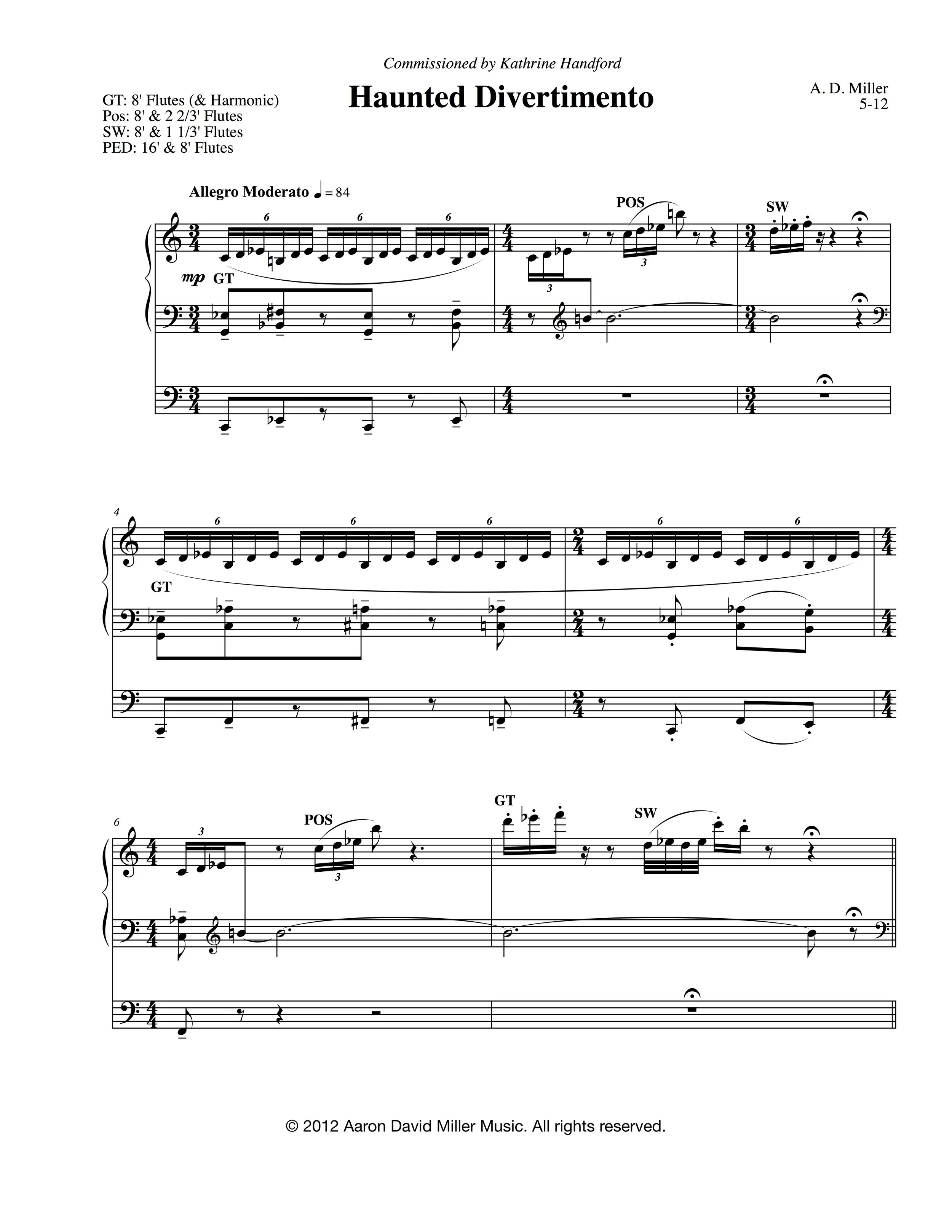 Concert Organ Works — Aaron David Miller
