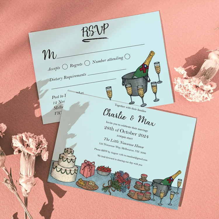 The Nonsense Maker: Playful Illustrations For Your Wedding Stationery
