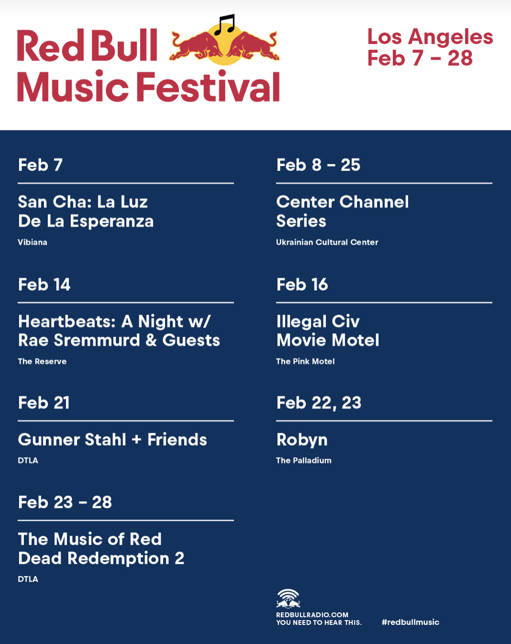 RED BULL MUSIC FESTIVAL RETURNS TO LOS ANGELES IN 2019