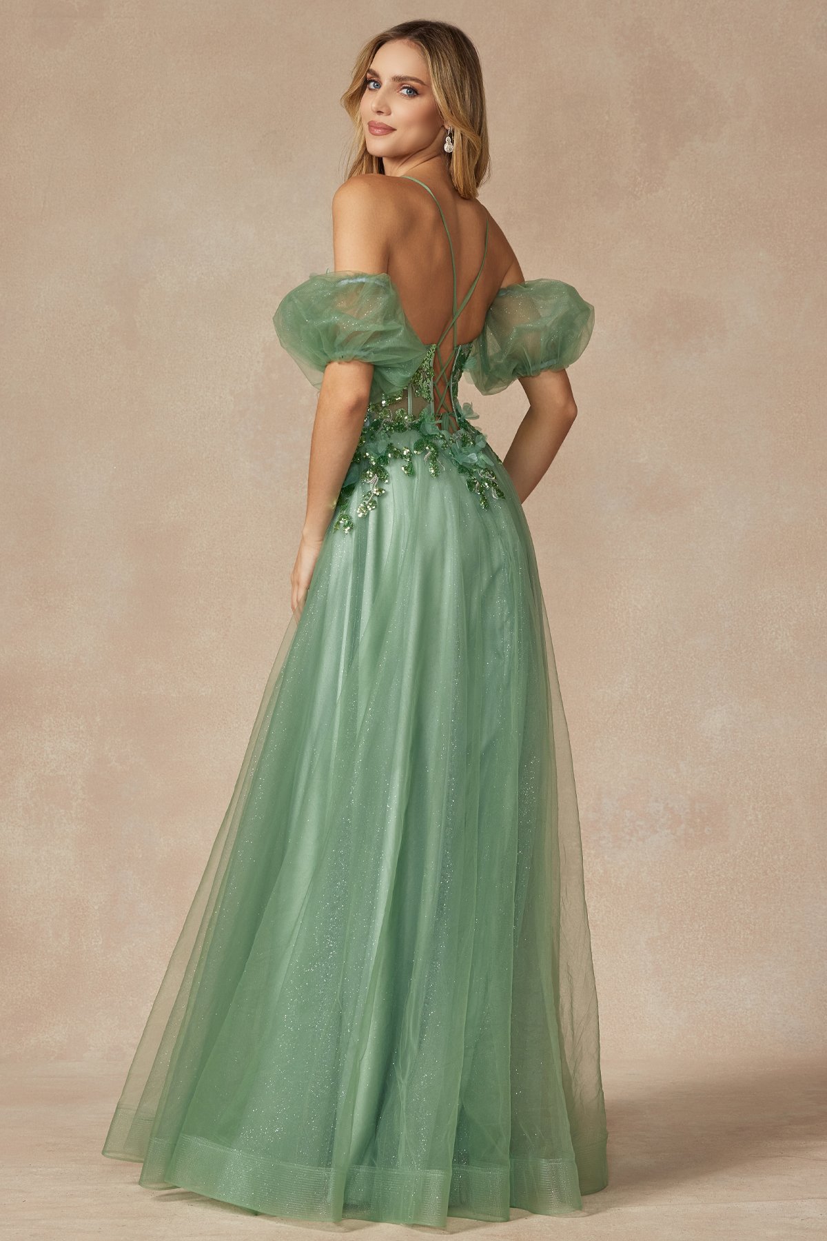 Sea Green A Line Prom Dress Jt2401 — Daniellys Boutique