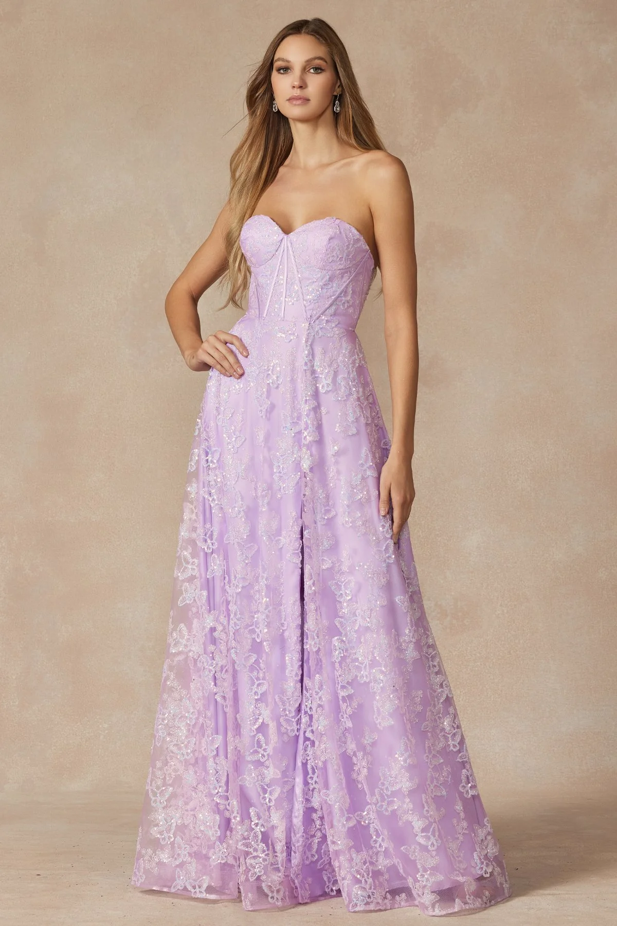 Lilac A-line Prom Dress- JT2403 — Danielly's Boutique