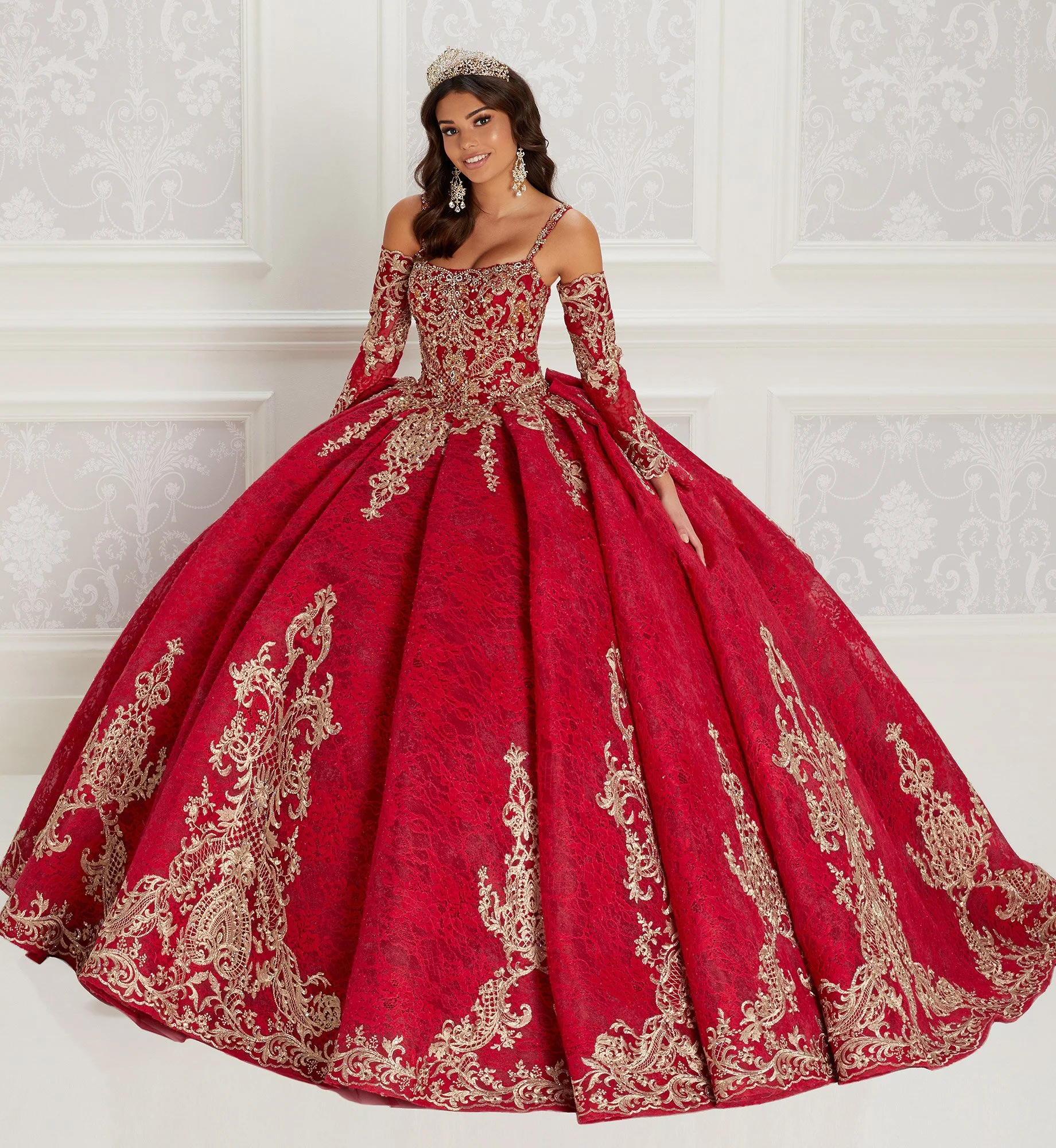 Dark Red Quinceanera Dress from Princesa by Ariana Vara- PR22146 ...