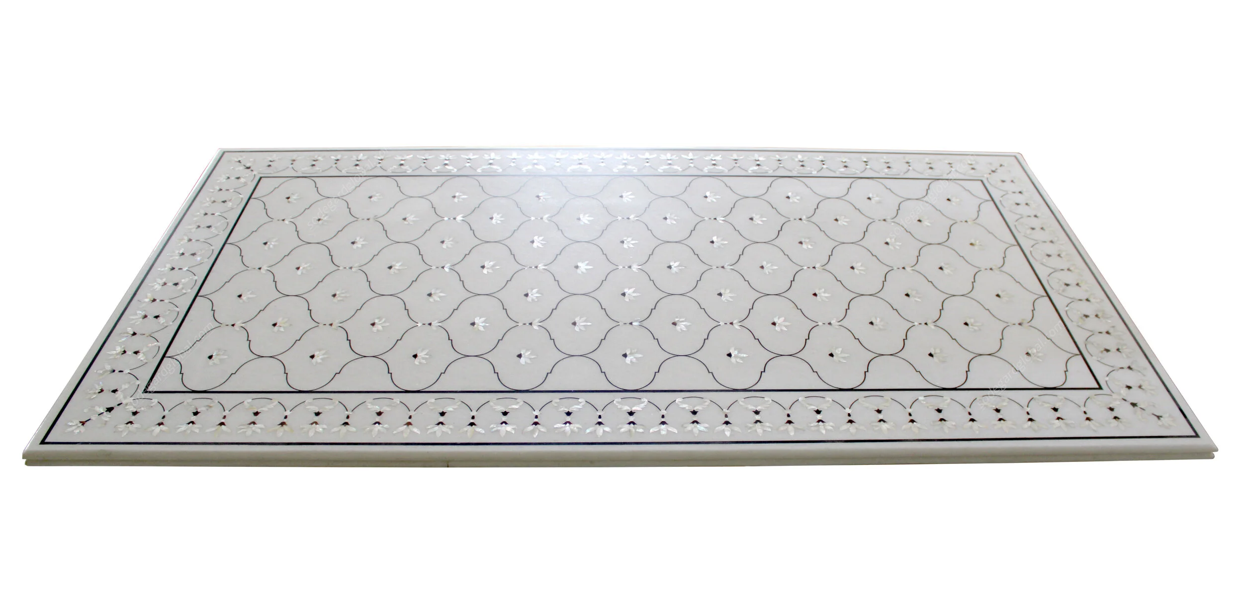 Mughal Lotus Inlay Dining Table (TOP ONLY) — Stephanie Odegard Co. Ltd ...