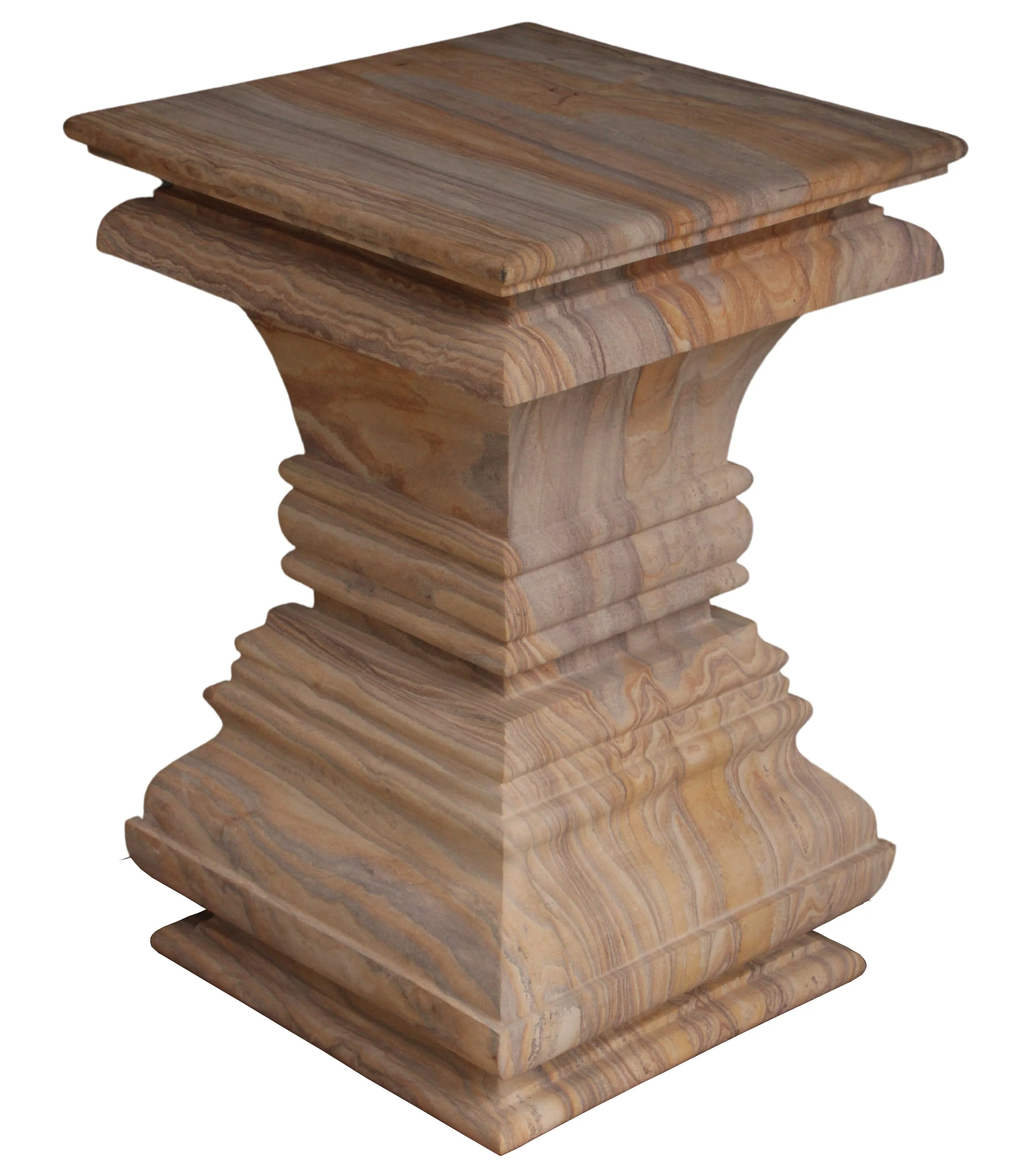 Square Architectural Pedestal Side Table — Stephanie Odegard Co. Ltd ...