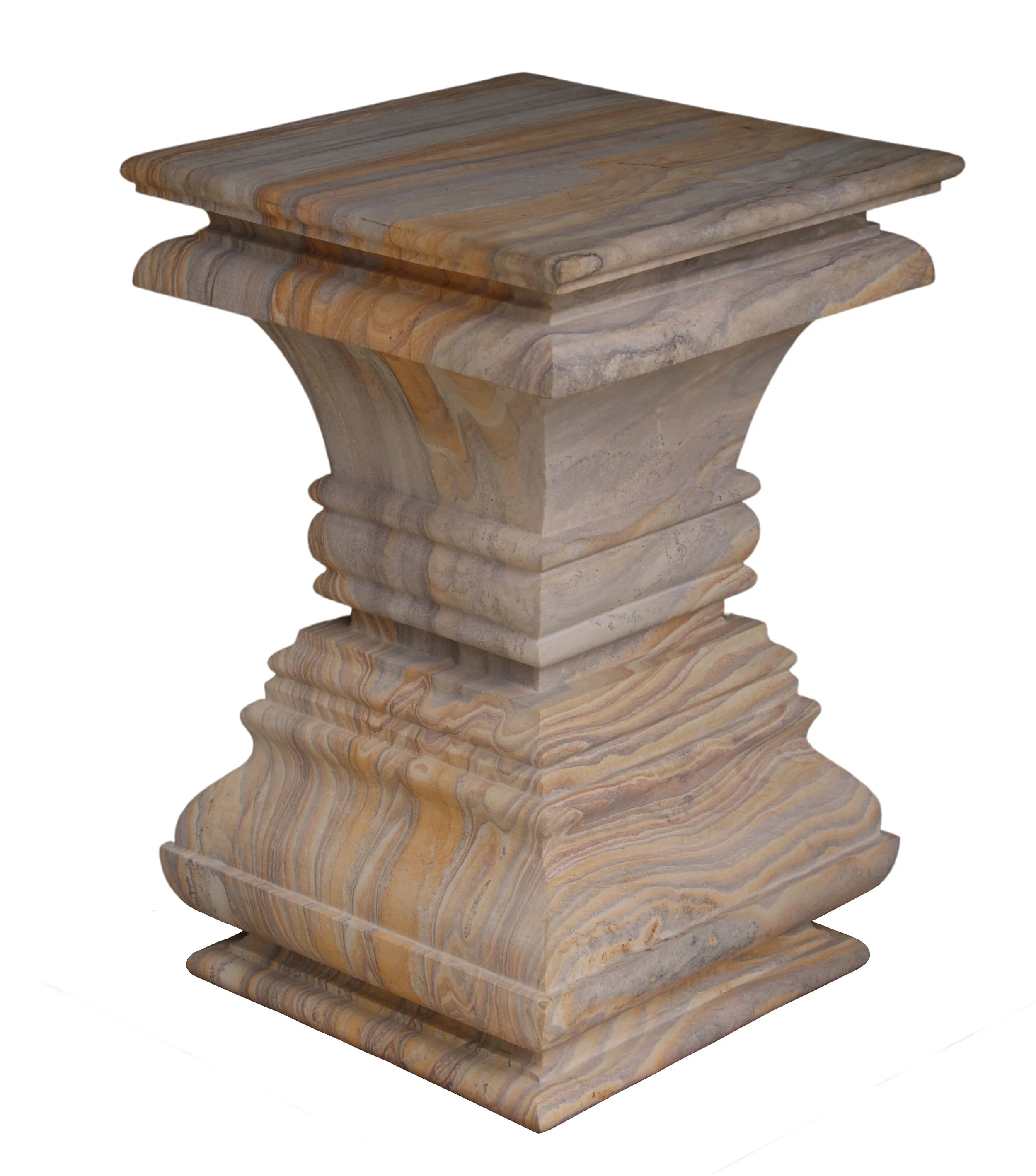 Square Architectural Pedestal Side Table — Stephanie Odegard Co. Ltd ...