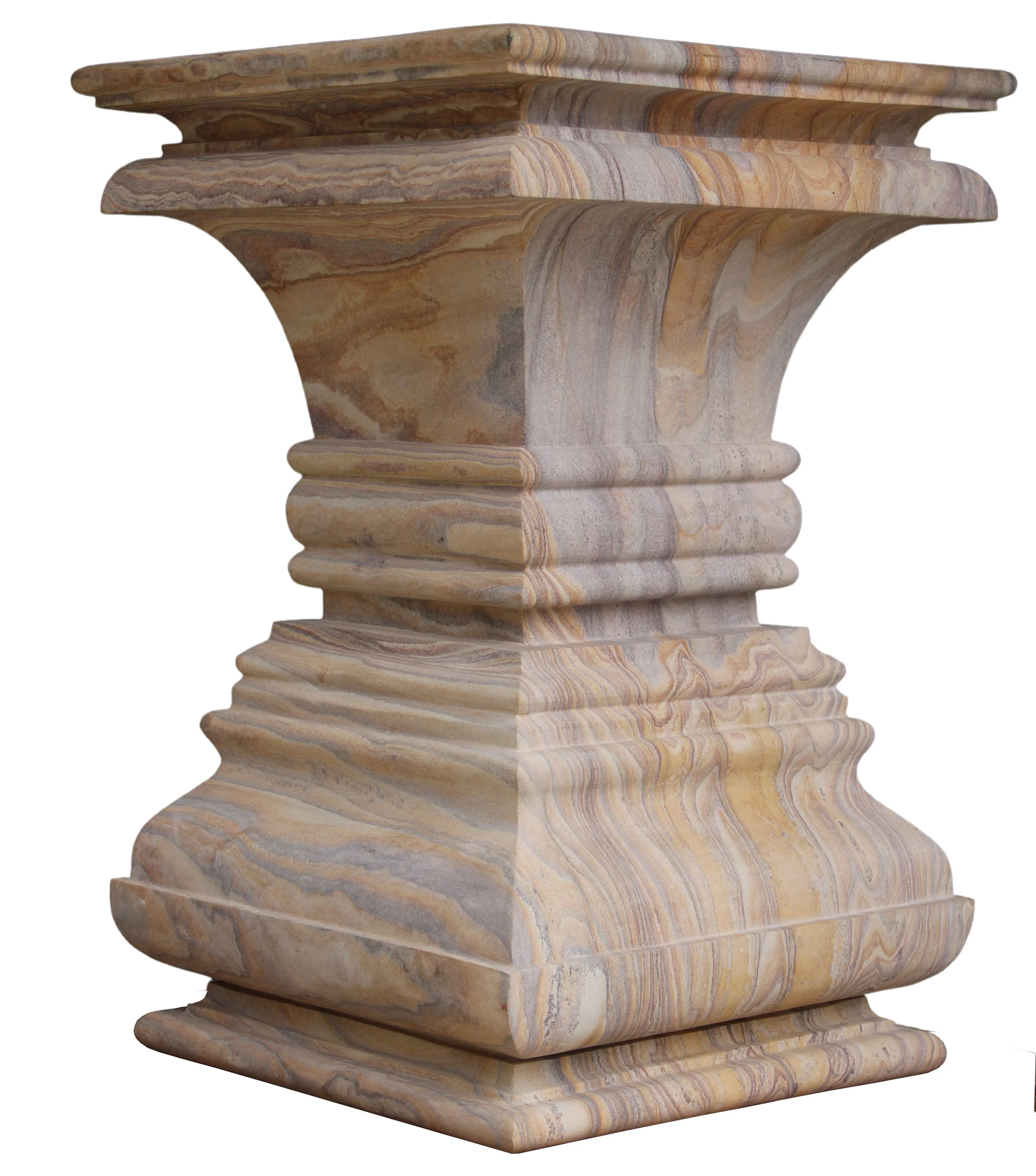 Square Architectural Pedestal Side Table — Stephanie Odegard Co. Ltd ...