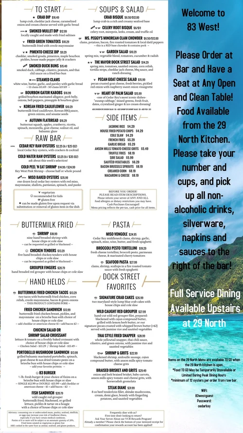 83 West (MENU & INFO) — The Restaurants at 83 West