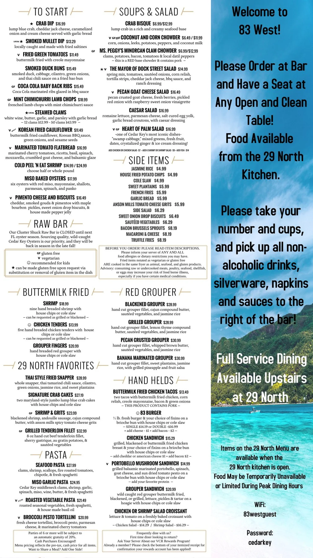 83 West (MENU & INFO) — The Restaurants at 83 West