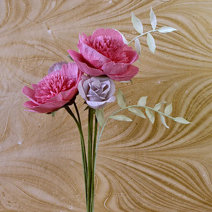 Buy Beautiful Crepe Paper Mixed Garden Bouquet High-Quality Craft ...