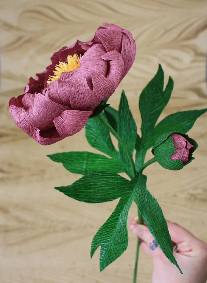 Ombre Ranunculus Crepe Paper Flower Centerpiece Arrangement ...