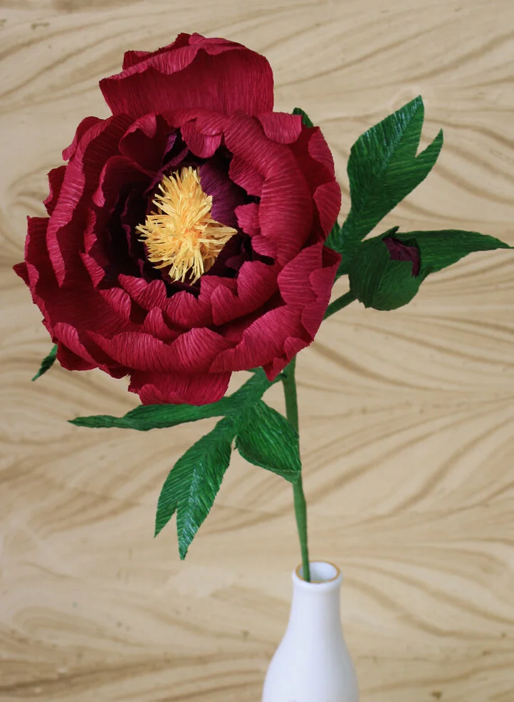 Ombre Ranunculus Crepe Paper Flower Centerpiece Arrangement ...