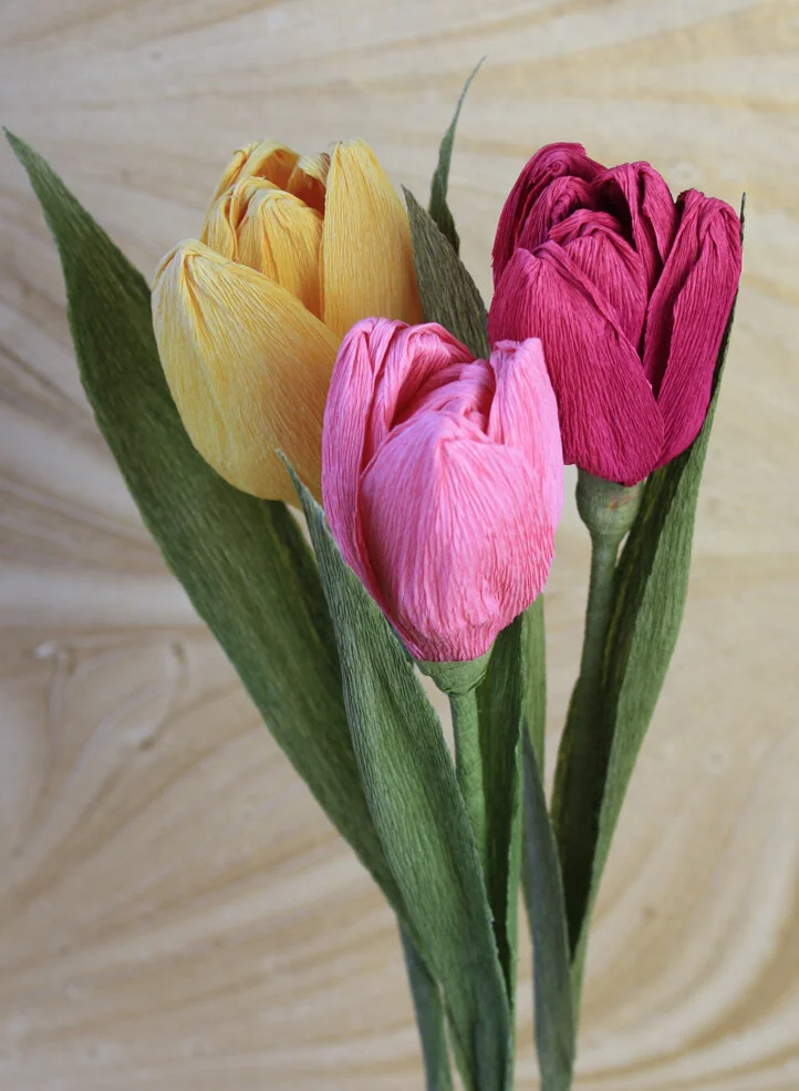 Japanese Honeysuckle Crepe Paper Flower Centerpiece Arrangement ...