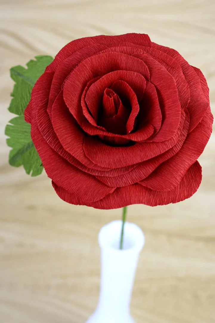 Buy Beautiful Crepe Paper Garden Roses High-Quality Craft Flowers ...