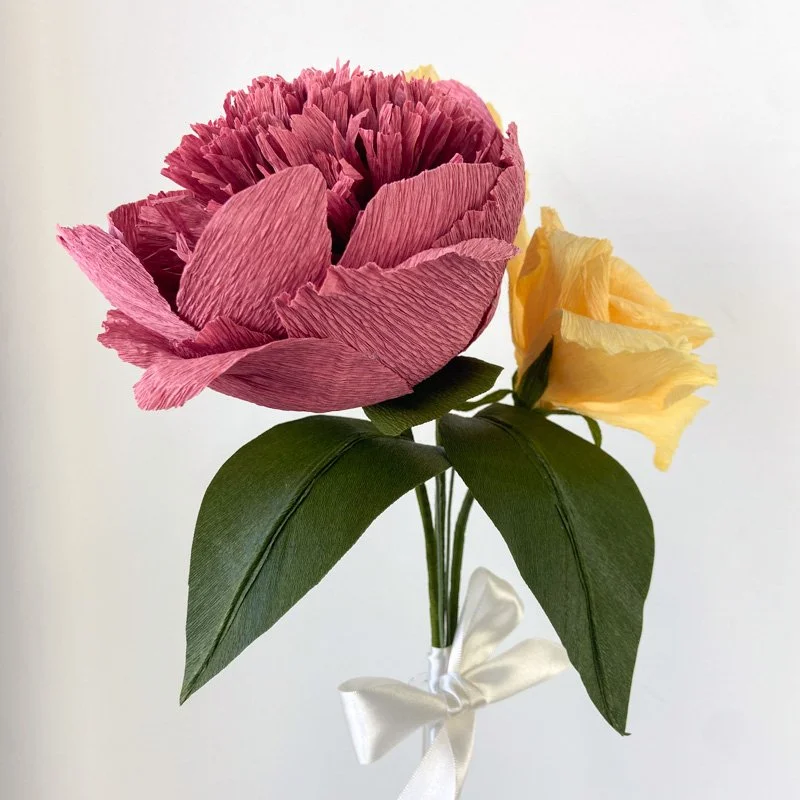 Buy Beautiful Crepe Paper Mixed Posy Bouquet High-Quality Craft Flowers ...