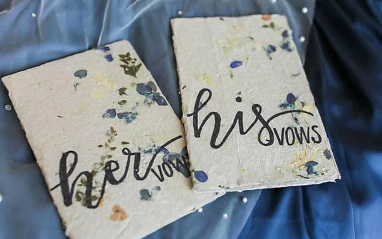 Elegant Vow Books | Personalized Wedding Vows — PAPERCRAFT MIRACLES LLC
