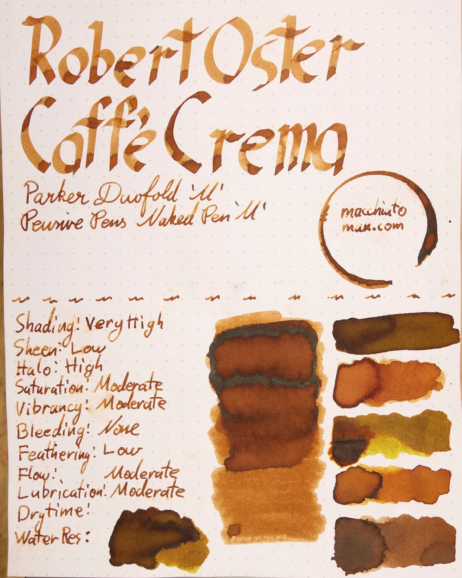 Ink Review: Robert Oster Signature Ink Caffè Crema — Macchiato Man