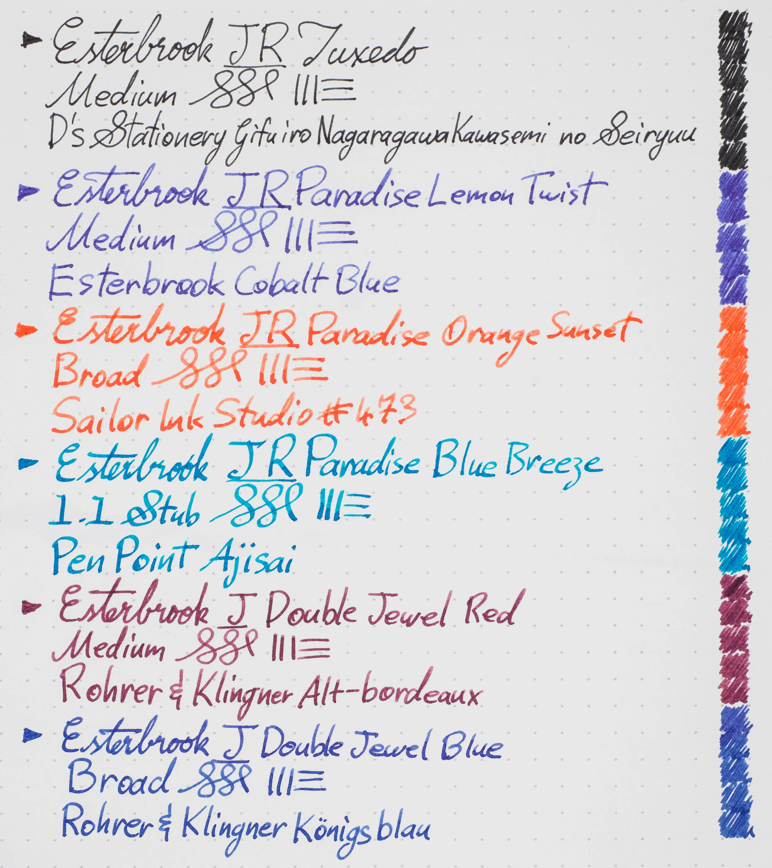 Fountain Pen Writing Samples