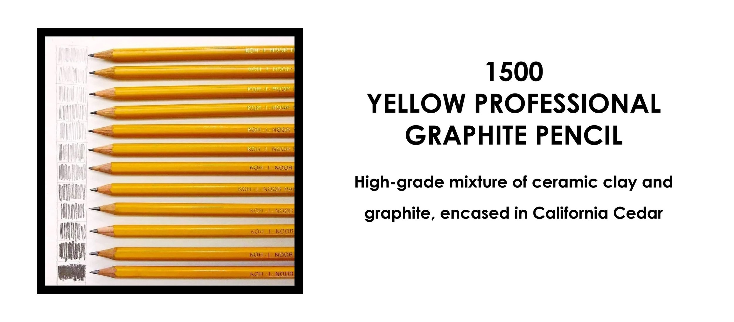 Rubber Wood Eraser For Drawing Writing Koh-I-Noor Double-Sided Graphite ...